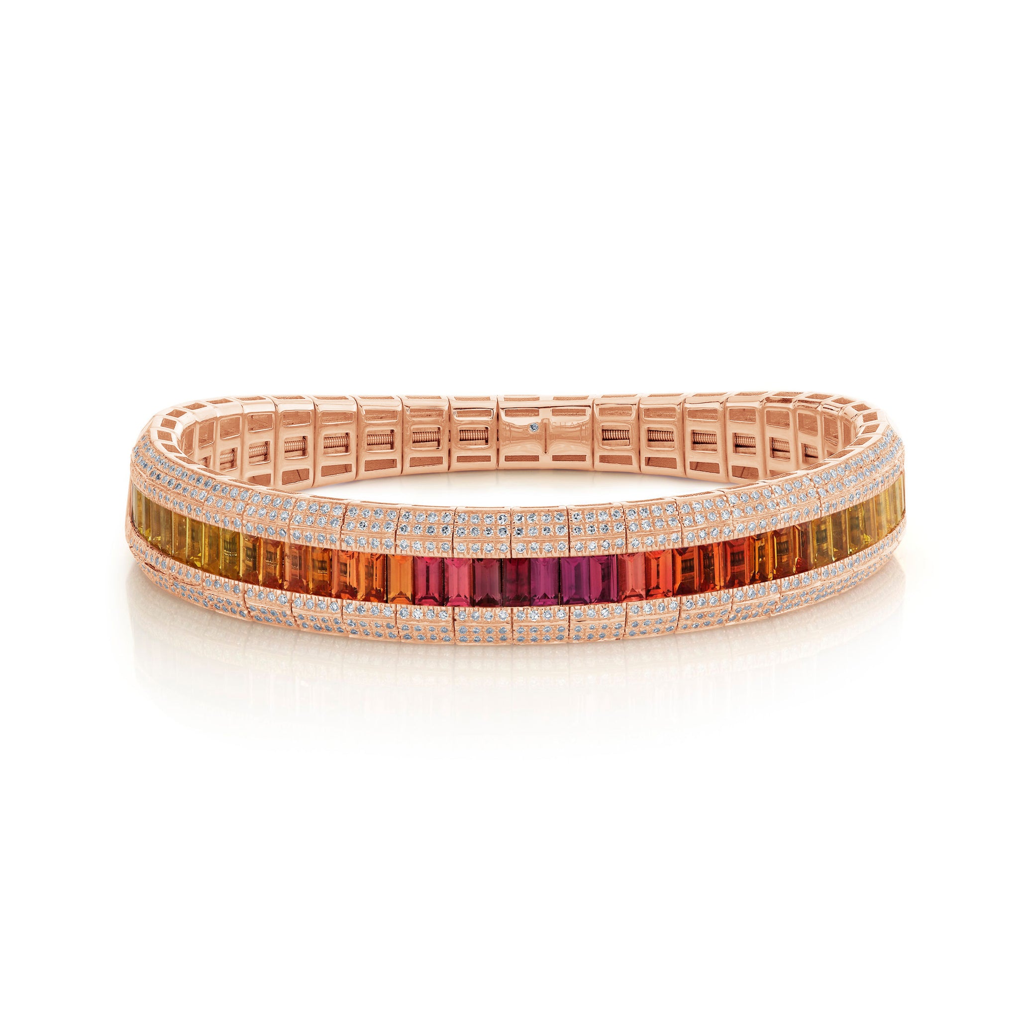 READY TO SHIP CITRINE & DIAMOND OMBRE STRETCH BRACELET