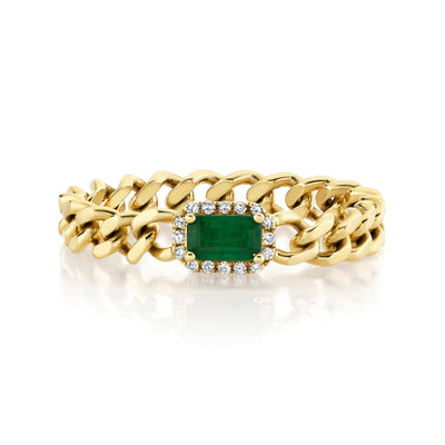 Gold Link Rings with Diamonds | SHAY