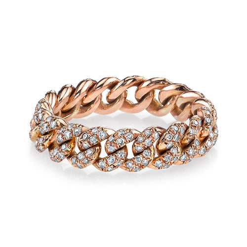 Gold Link Rings with Diamonds | SHAY